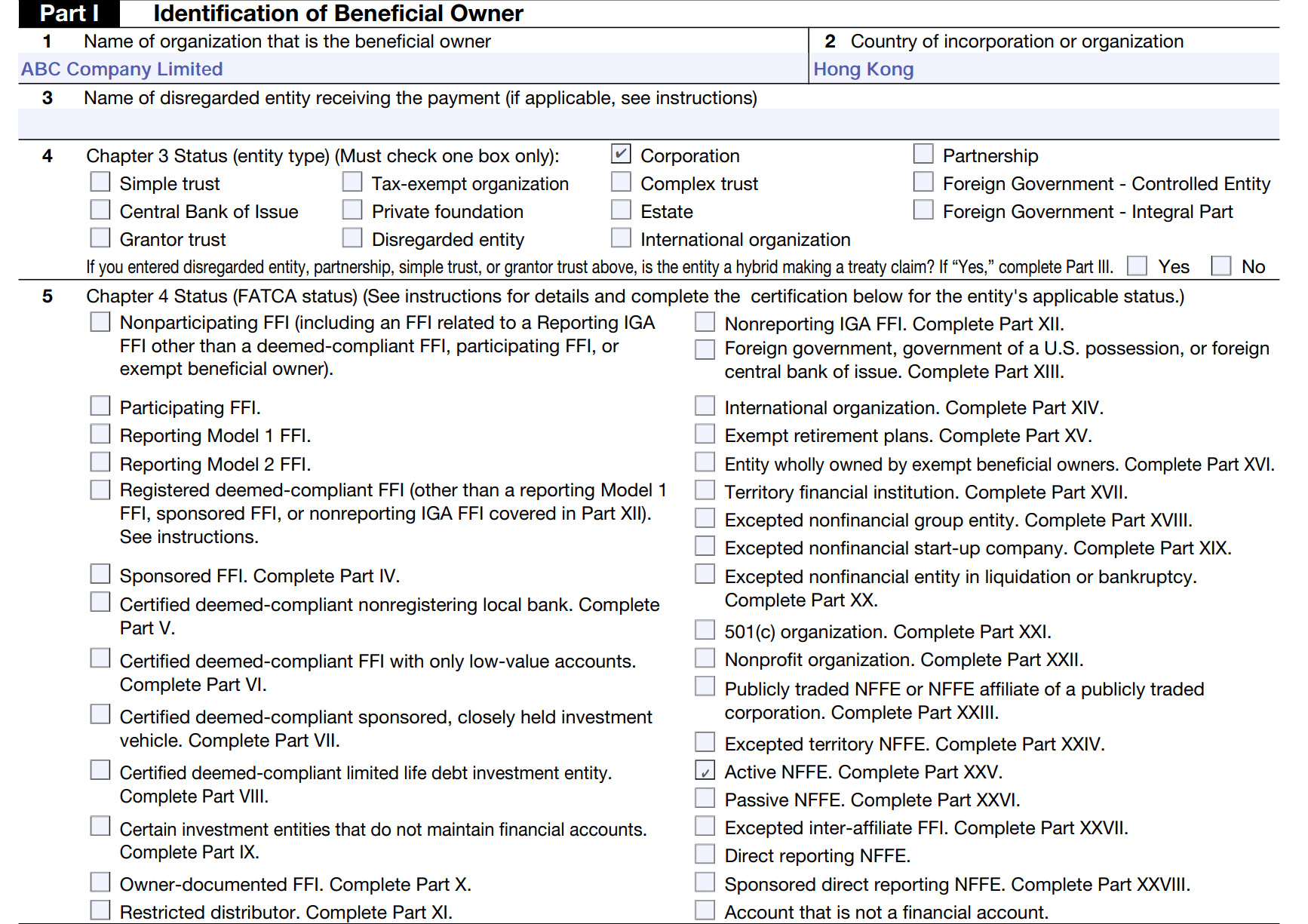 如何填寫W-8BEN-E（附範例）2025 - Pandafreedom